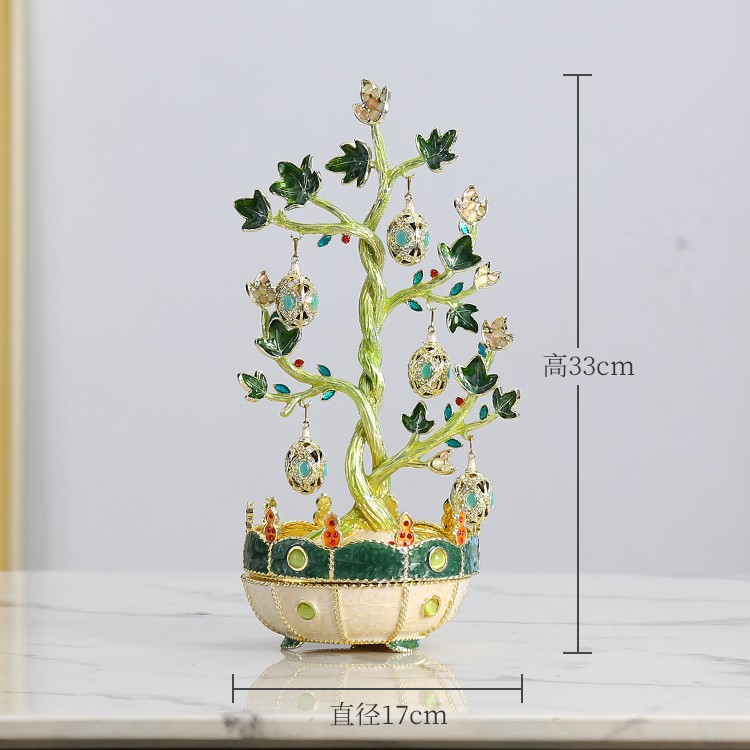 【Elemony Wealth Attraction】French Elegance Enamel Money Tree: Artistic ...